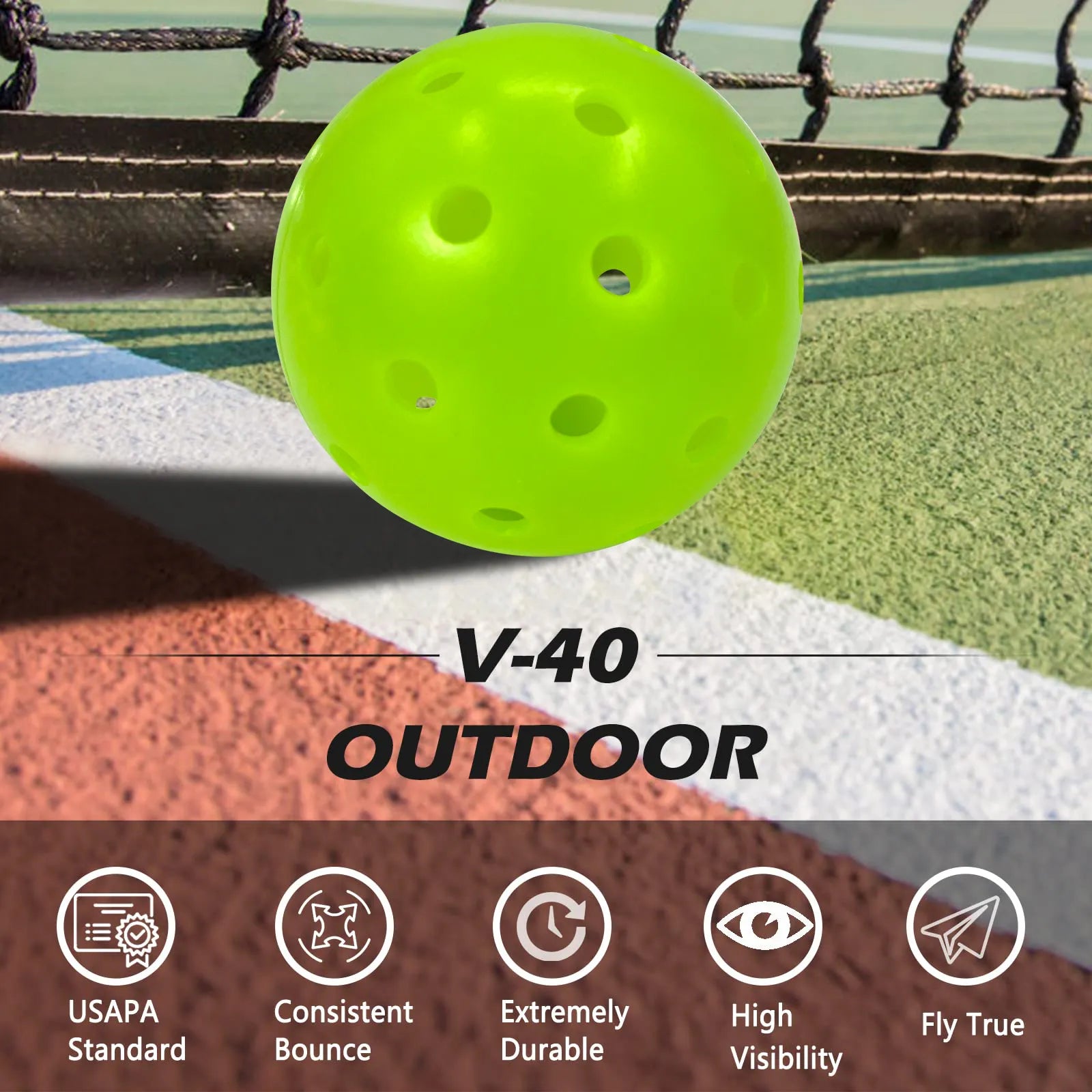 Pickleball Impact Neon 40 Hole Pickleball – FlexBargain